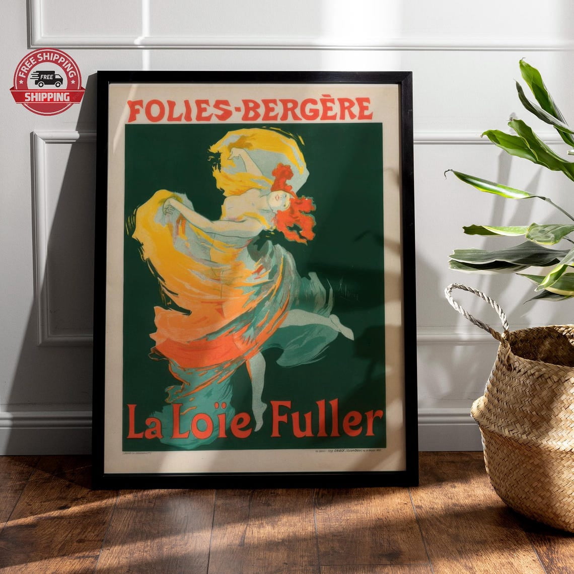 Folies Bergere La Loie Fuller Retro French Nouveau Decor, Stretched ...