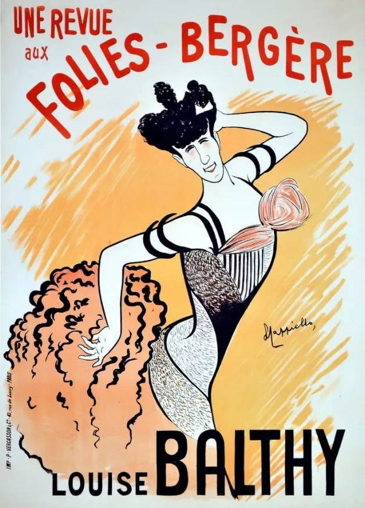 Folies Bergeree louise Balthy Decorative Poster. Home Graphic Art ...
