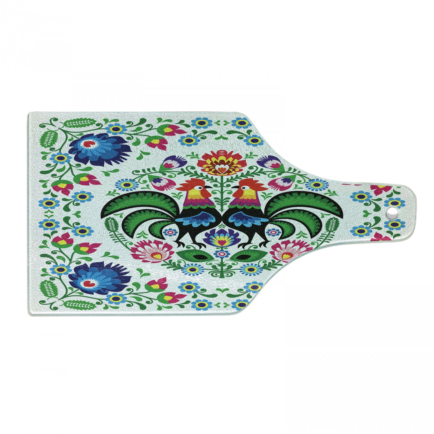 Folk Art Cutting Board, Traditional Folkloric Polish Wzory Lowickie ...