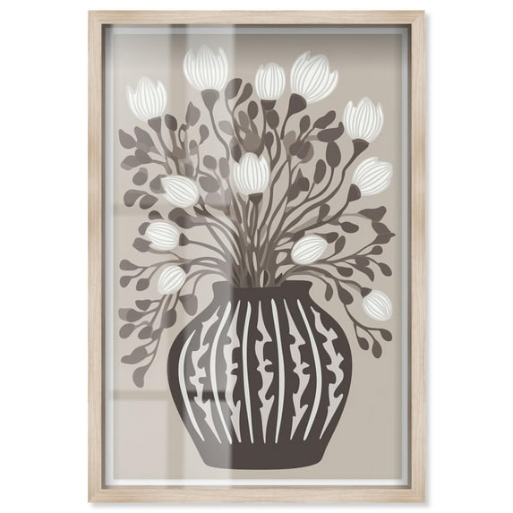 Folk Art Floral I Shadowbox Print Vintage Floral Art by Art Remedy ...