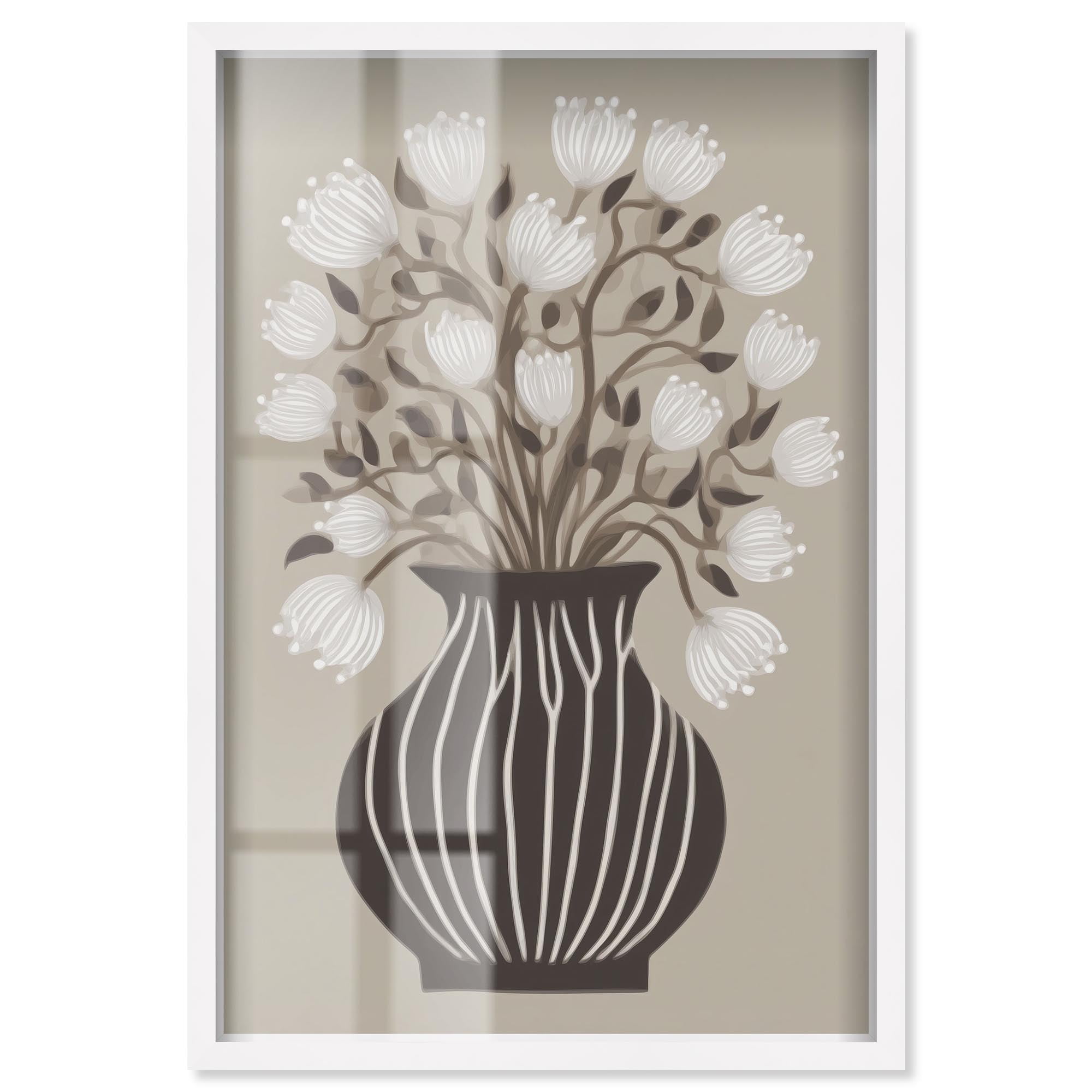 Folk Art Floral II Shadowbox Print Vintage Floral Art by Art Remedy ...