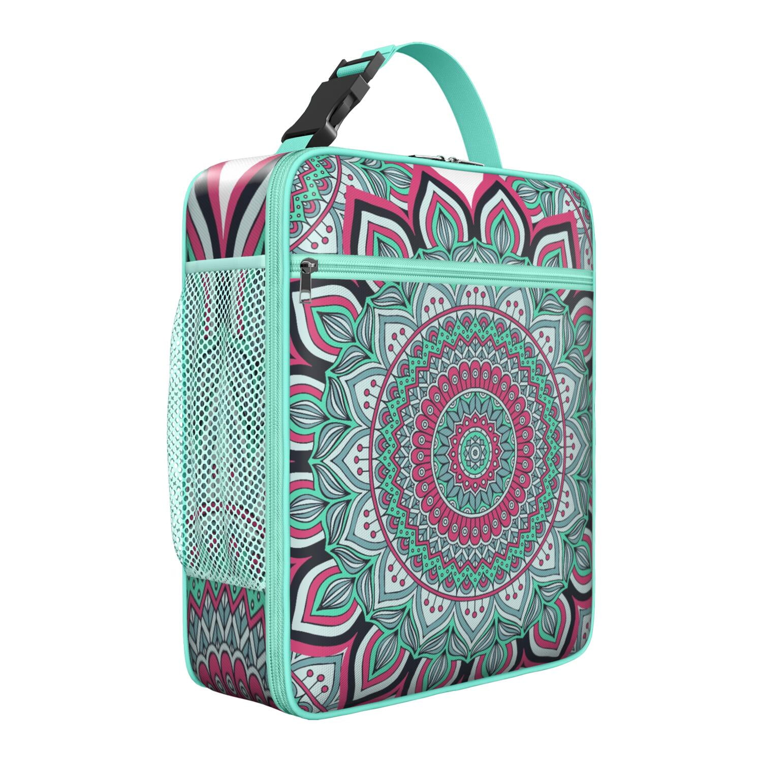 Folk Art Mandala Insulated Lunch Tote – Vintage Pattern Thermal Bag ...