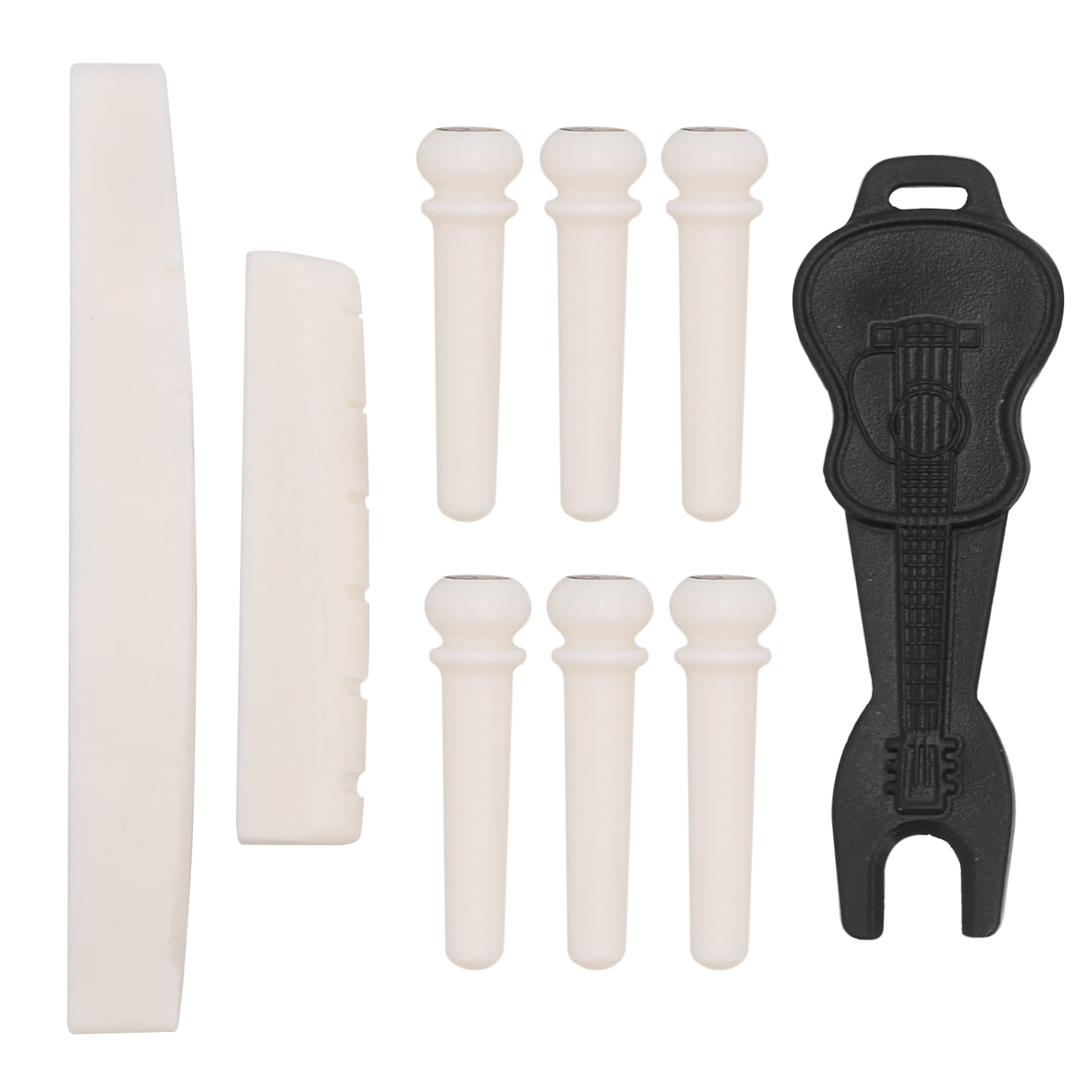 Folk Guitar Bridge Pin Kit Bone Saddle Nut Nail Puller Musical ...
