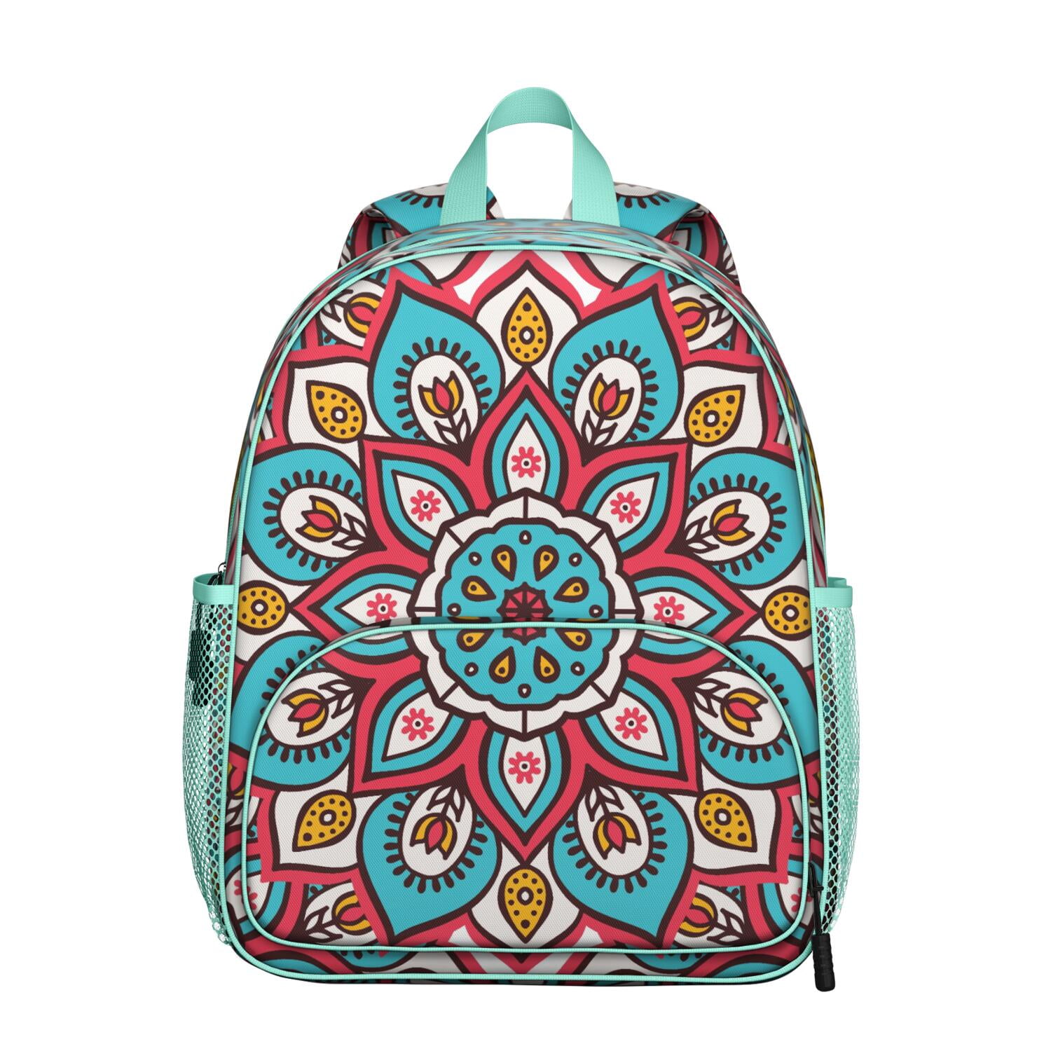 Folk Style Mandala Pattern Adjustable Backpack - Durable Ergonomic ...