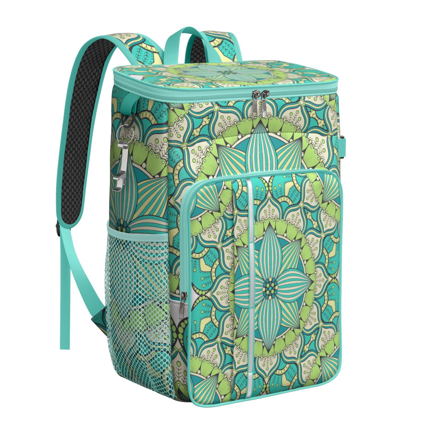 Folk Style Mandala Pattern Insulated Backpack Cooler - 20L Soft Cooler ...