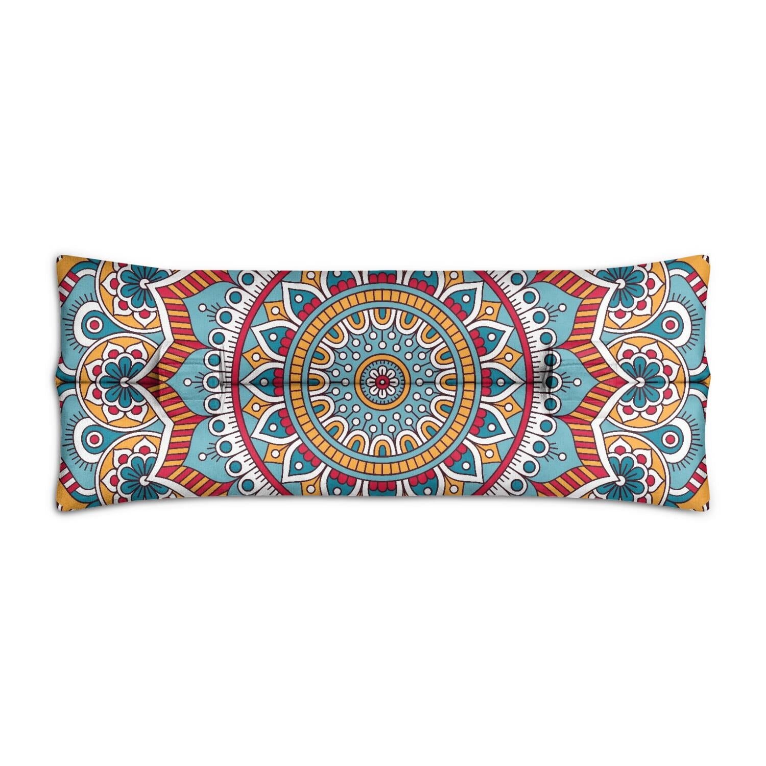 Folk Style Mandala Pattern Mastectomy Pillow - Plush Seatbelt Cushion ...