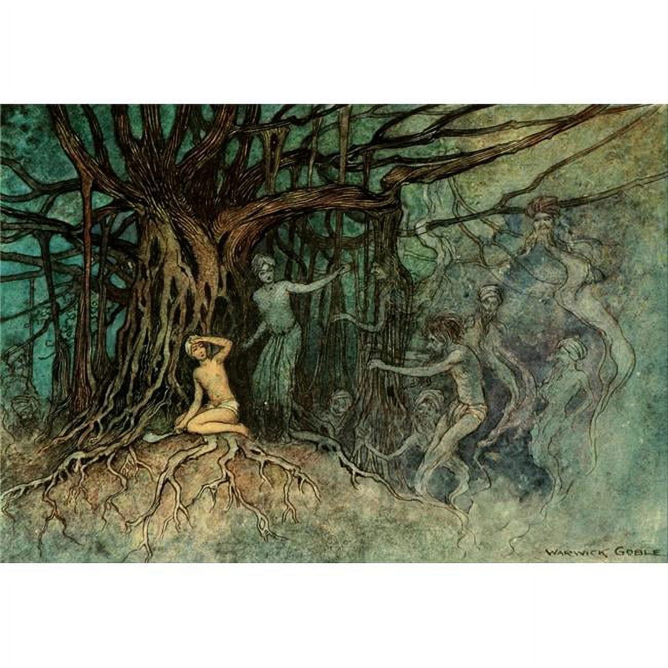 Folk Tales of Bengal 1912 A Great Many Ghosts Poster Print by Warwick ...