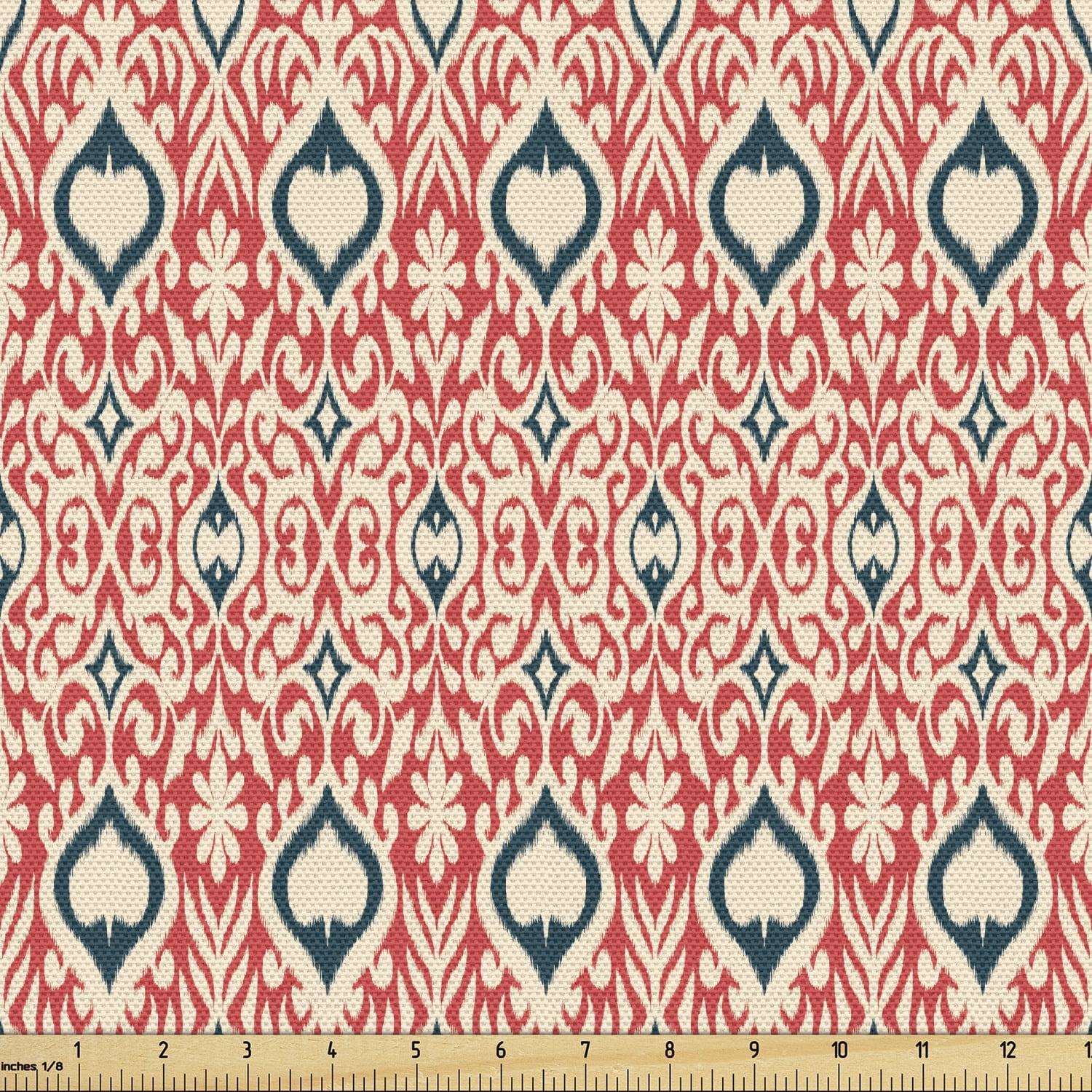 Folk Upholstery Fabric by the Yard, Ikat Style Aztec Inspired ...