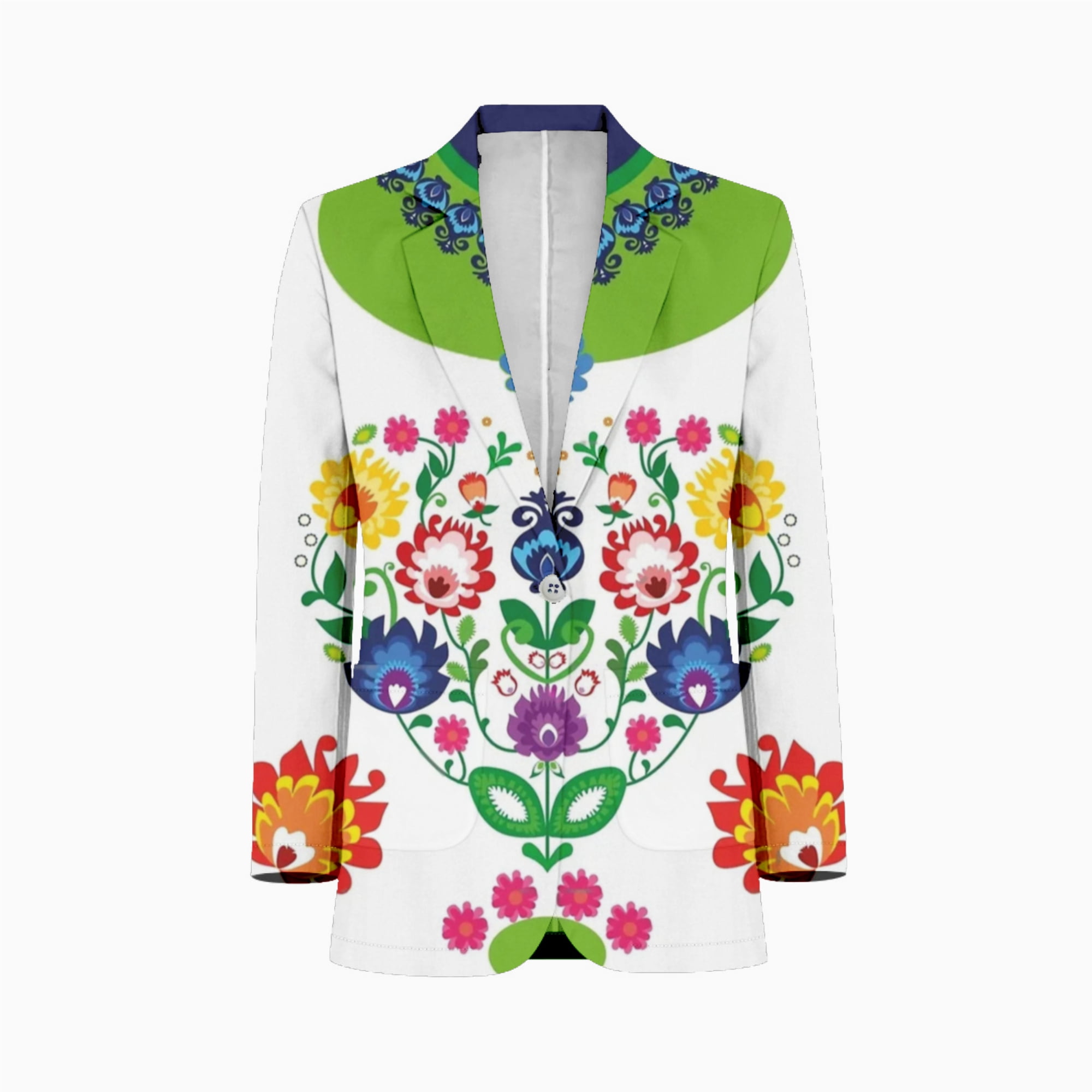 Folk heart beautiful polish folk motif - white Mens Suits Shawl Collar ...