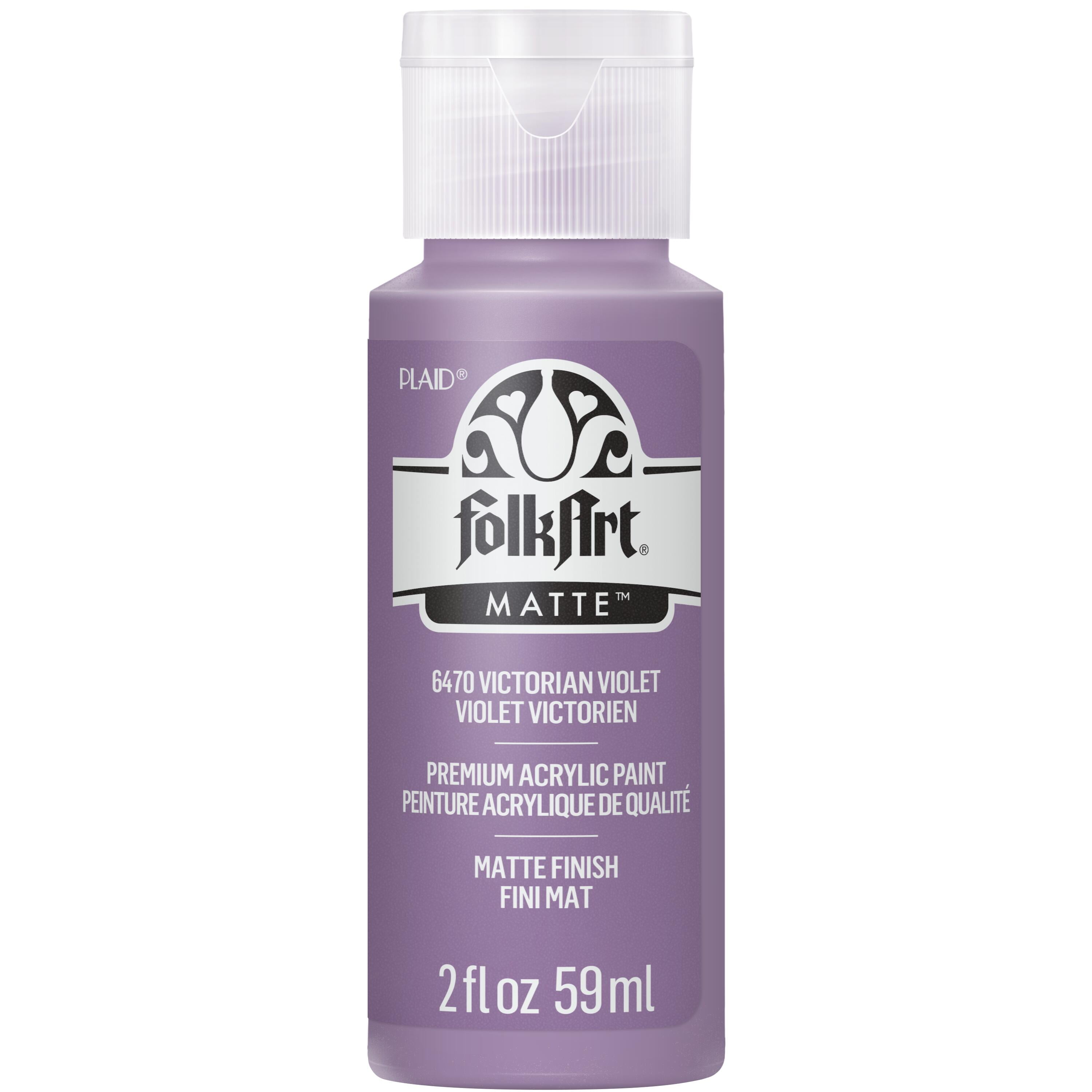 FolkArt Acrylic Craft Paint, Matte Finish, Victorian Violet, 2 fl oz ...