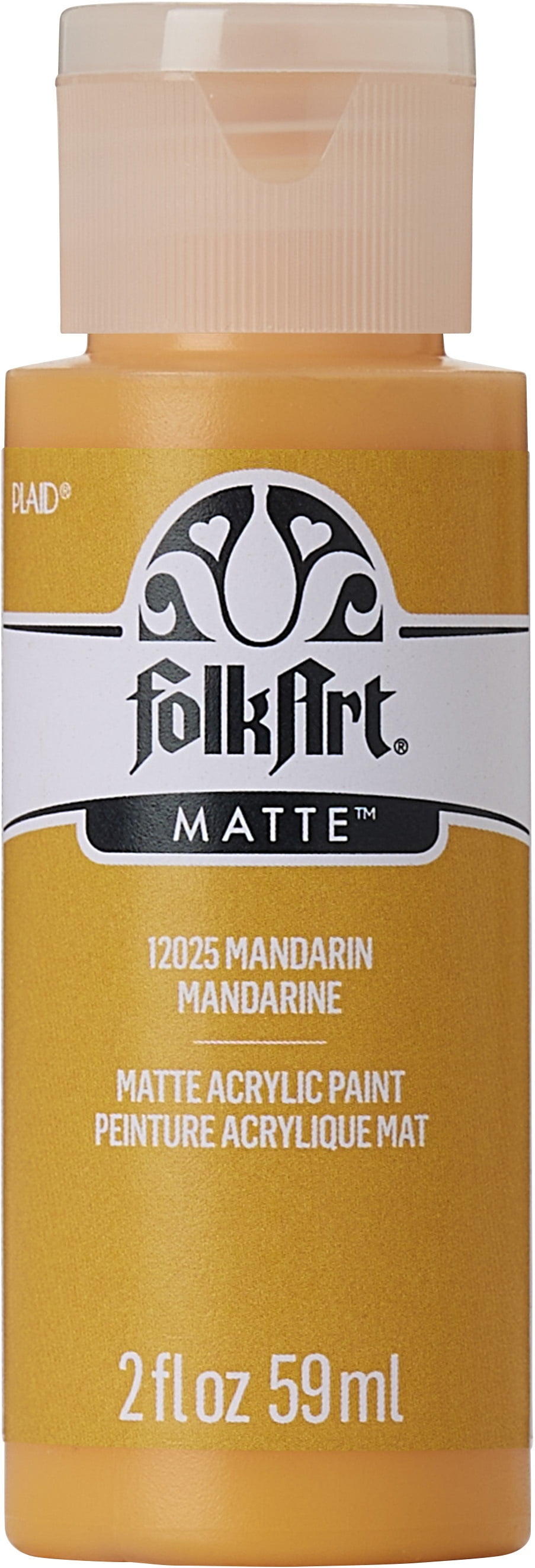 FolkArt Acrylic Paint 2oz-Mandarin - Walmart.com