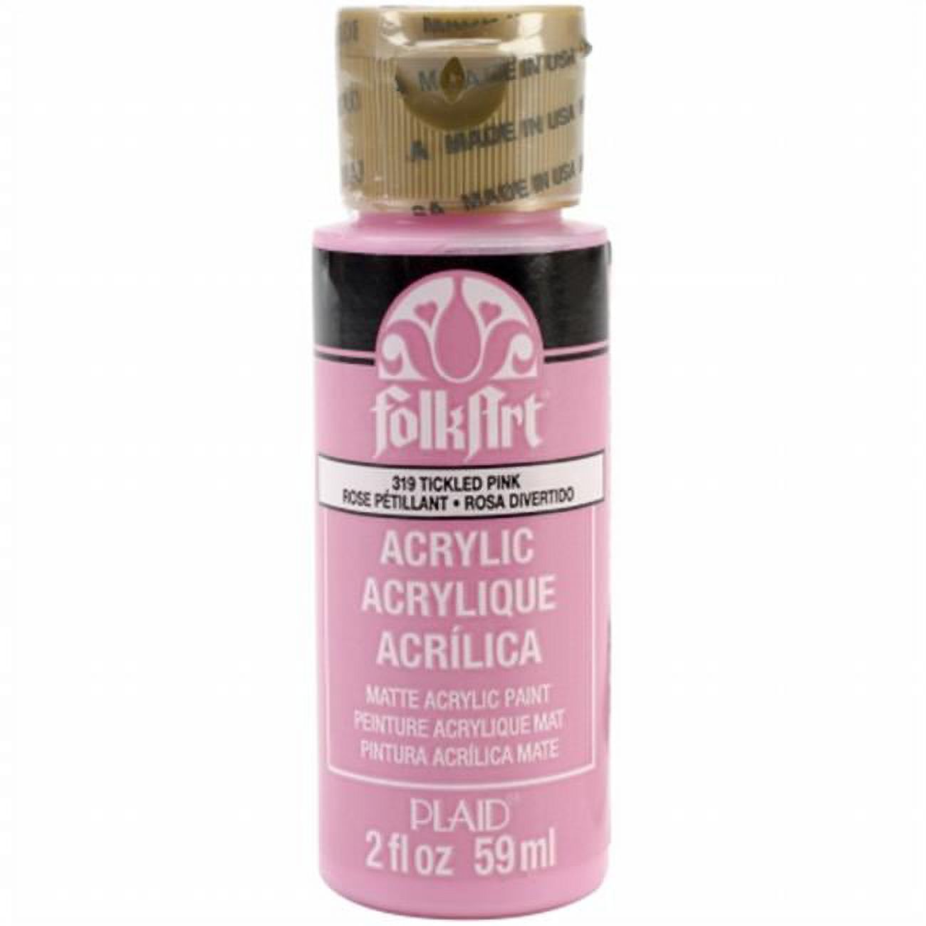 FolkArt Acrylic Paint in Assorted Colors 2 oz, 319, Tickled Pink ...