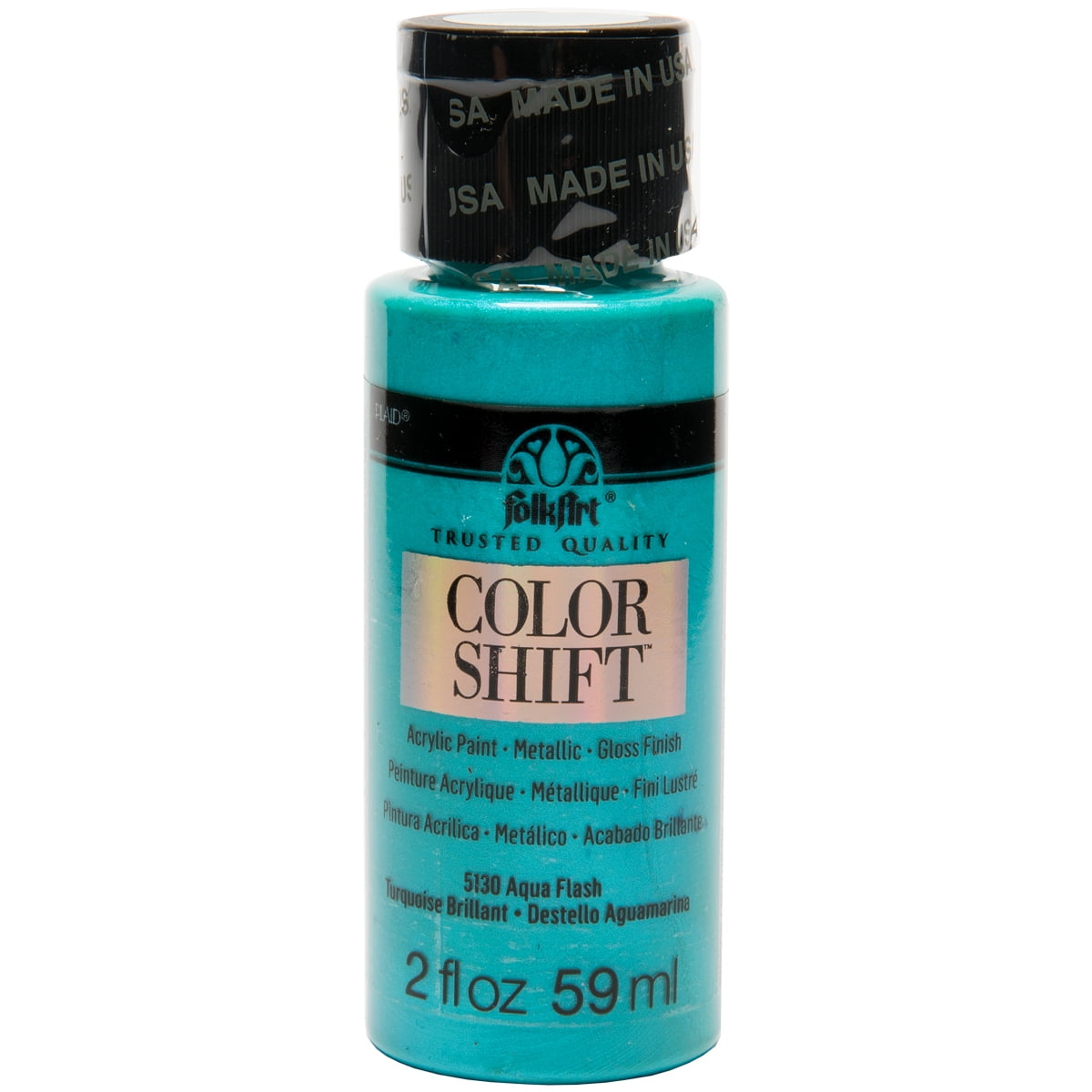 FolkArt Color Shift Acrylic Craft Paint, Gloss Finish, Aqua Flash, 2 fl ...