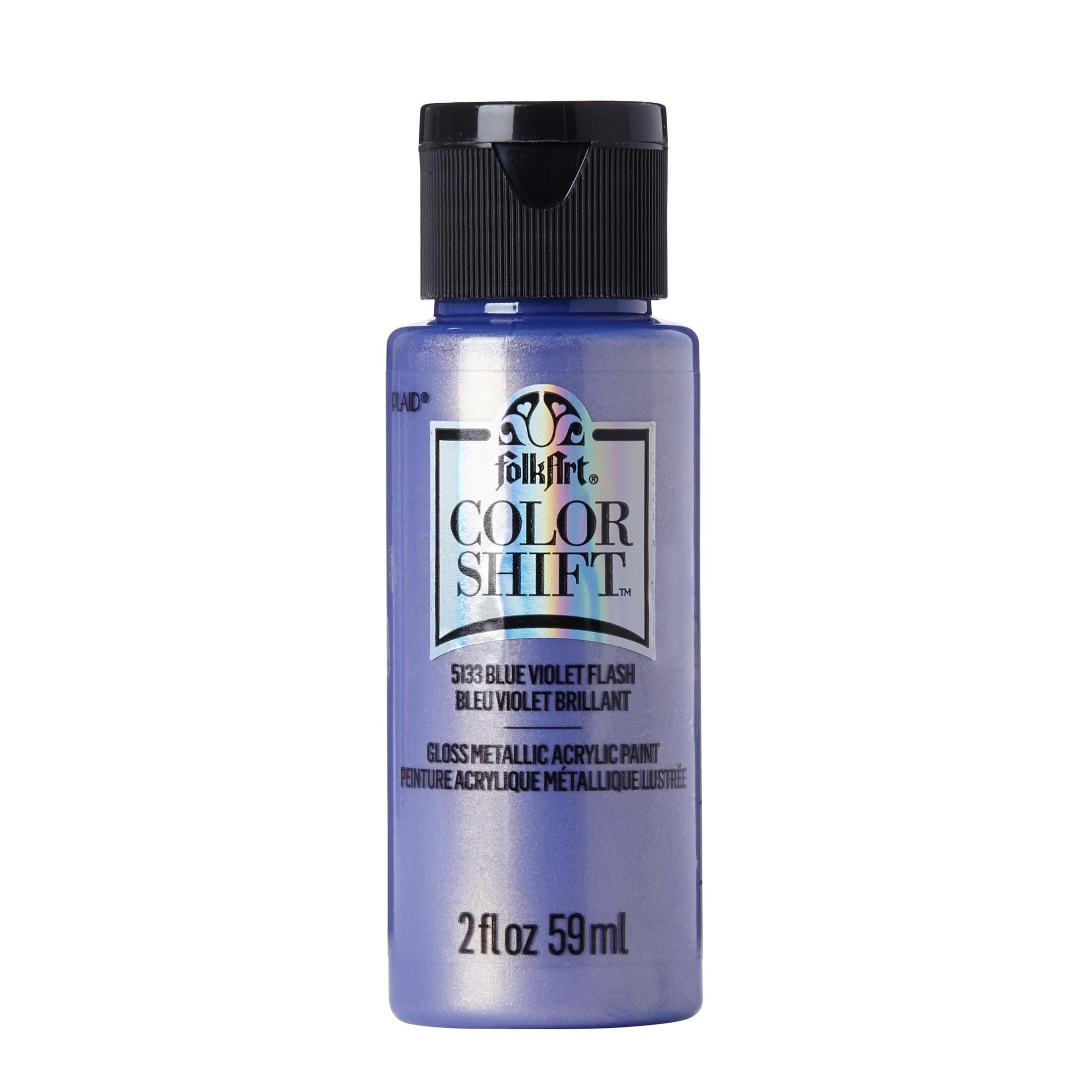 FolkArt Color Shift Acrylic Craft Paint Blue Velvet 2 fl oz Gloss ...