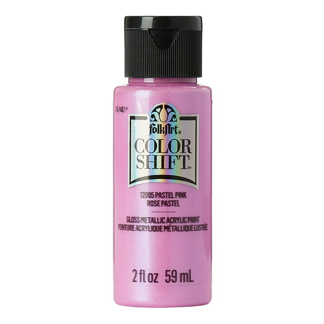 FolkArt Color Shift Acrylic Craft Paint, Gloss Finish, Pastel Pink, 2 ...