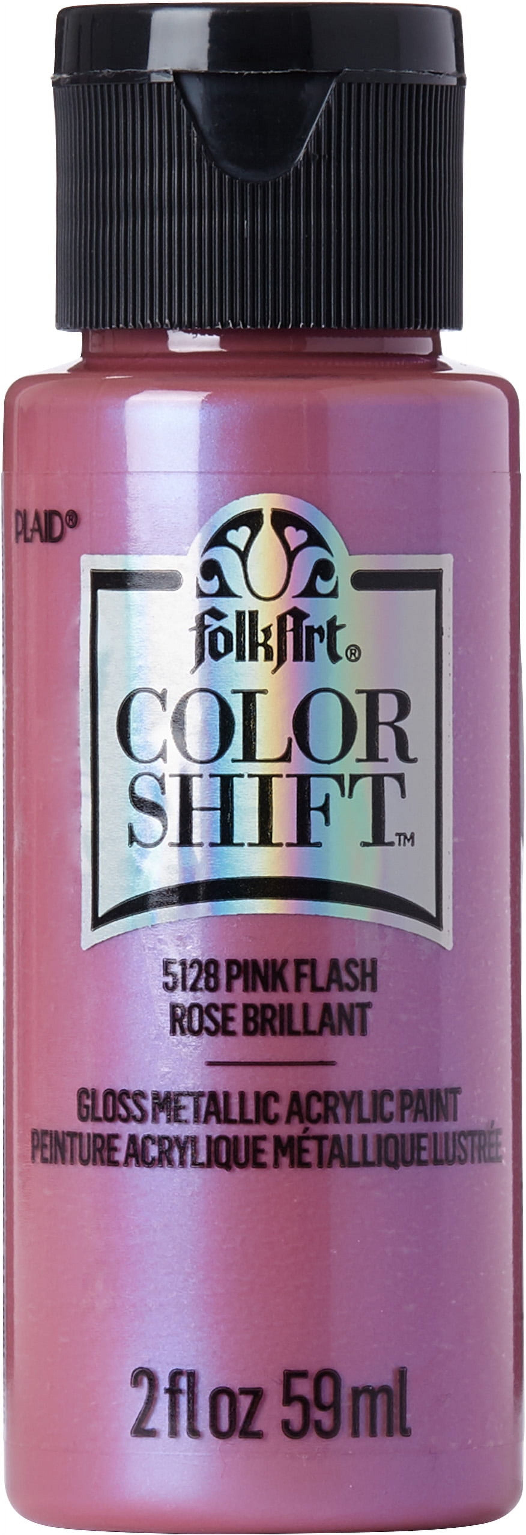FolkArt Color Shift Acrylic Craft Paint, Gloss Finish, Pink Flash, 2 fl ...