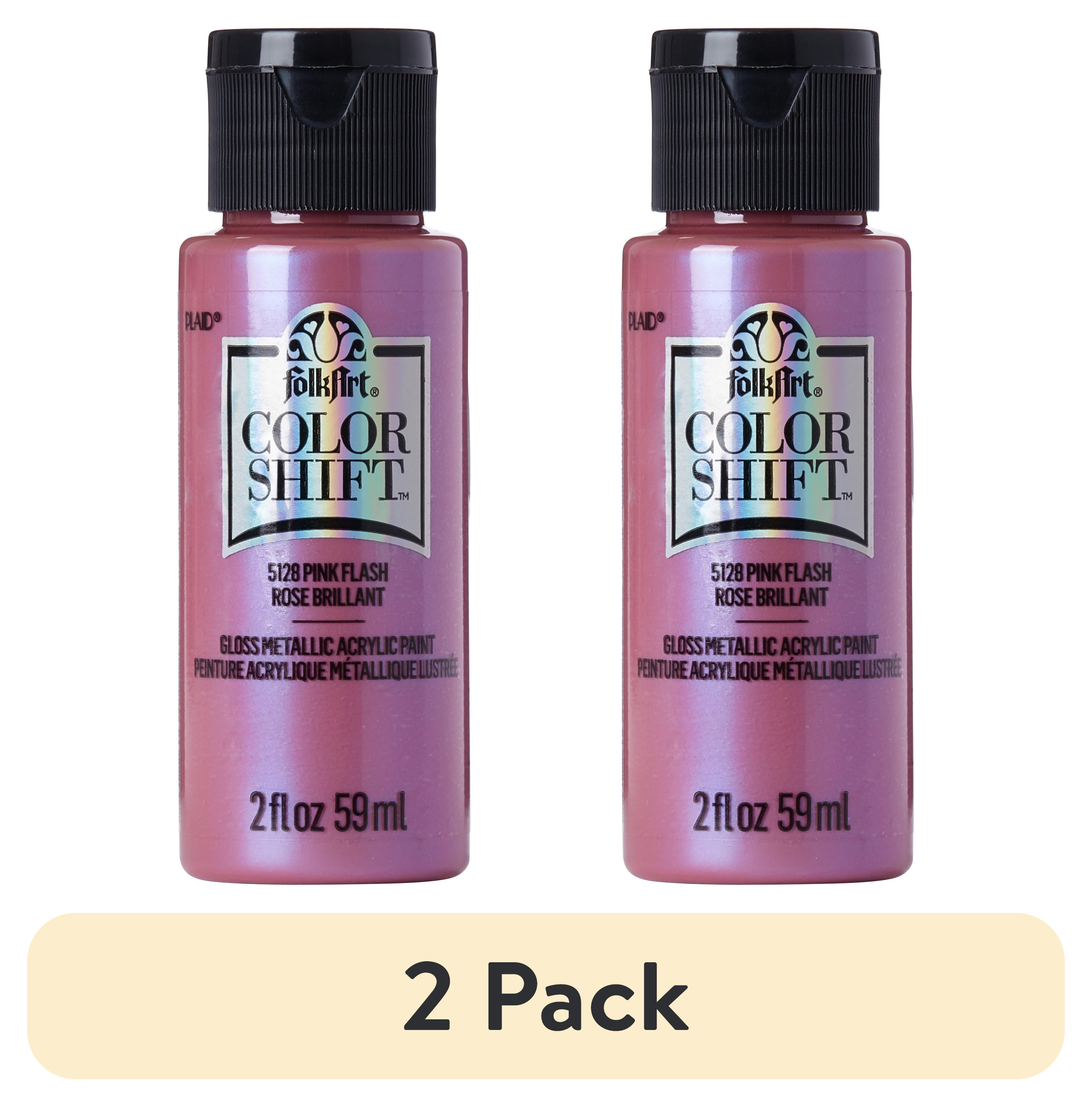 (2 pack) FolkArt Color Shift Acrylic Craft Paint, Gloss Finish, Pink ...