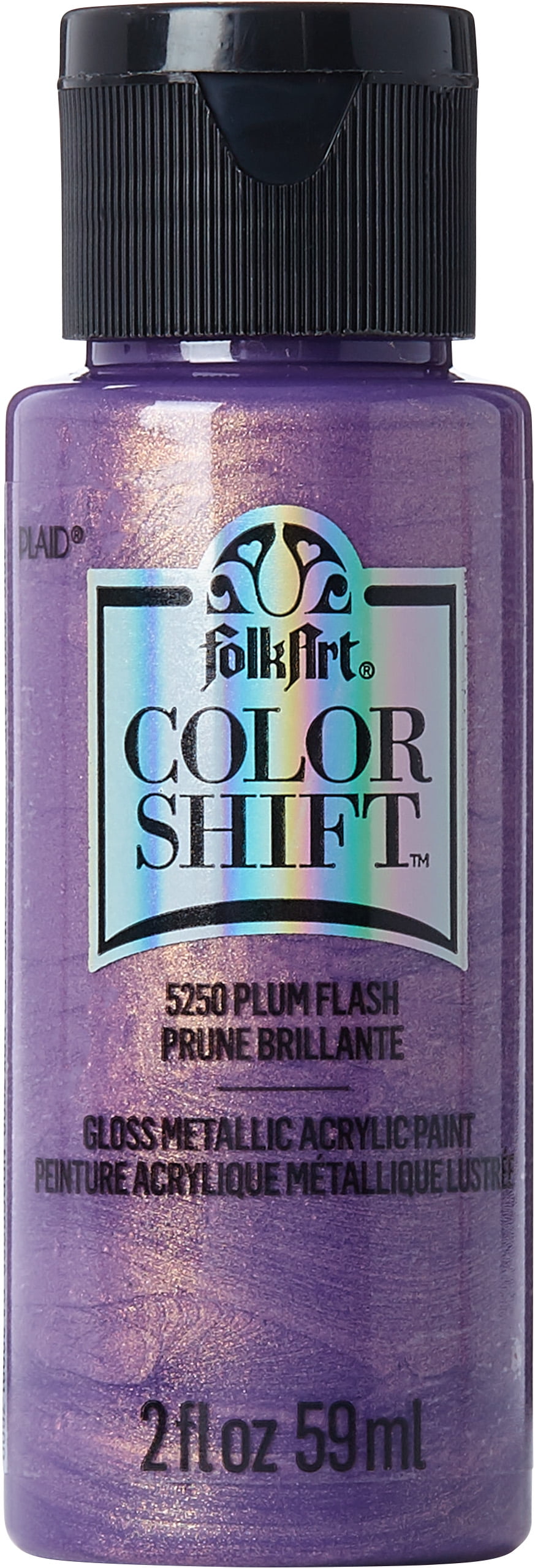 FolkArt Color Shift Acrylic Craft Paint, Gloss Finish, Plum Flash, 2 fl ...