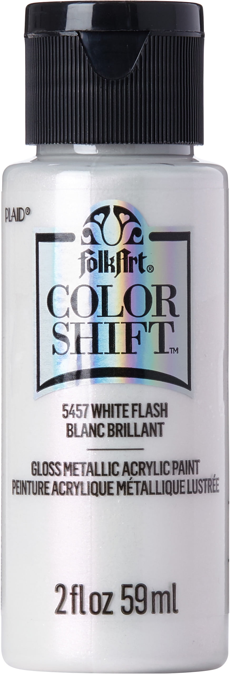 FolkArt Color Shift Acrylic Craft Paint, Gloss Finish, White Flash, 2 ...