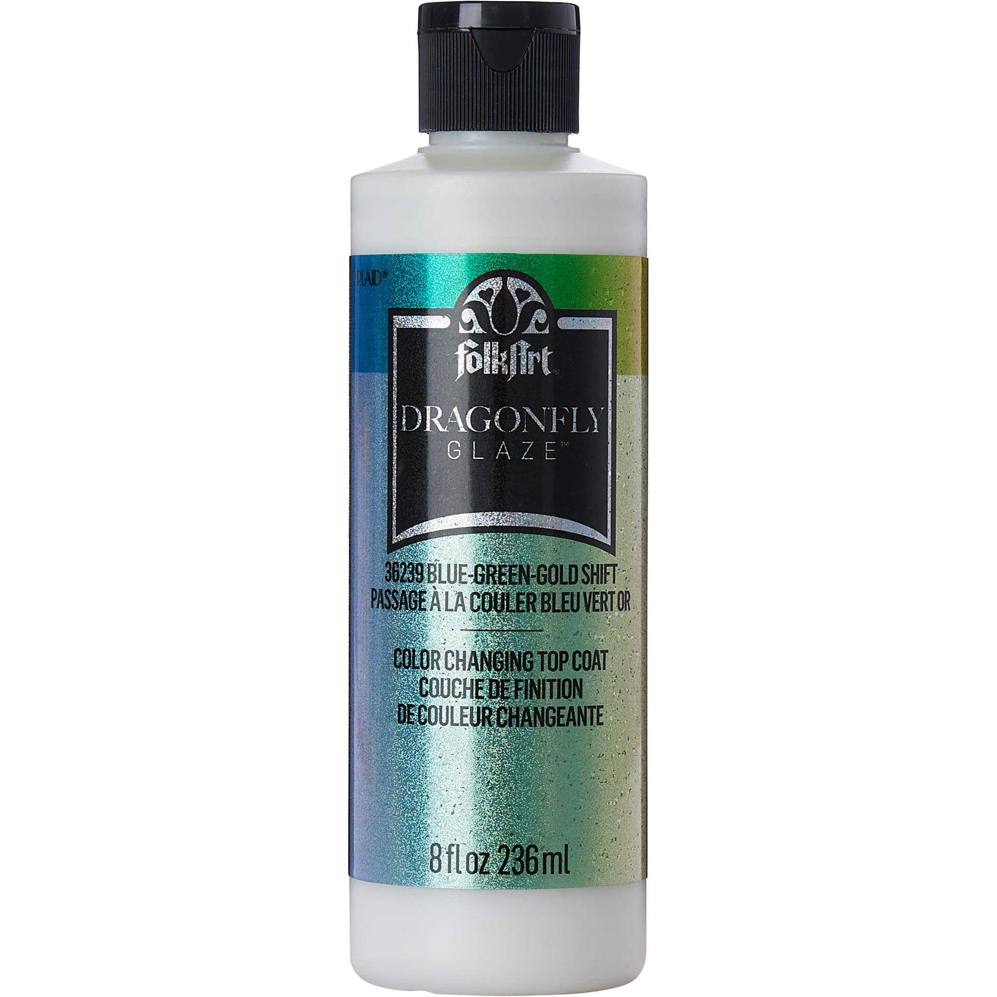 FolkArt® Dragonfly Glaze™ Blue-Green-Gold Color Changing Top Coat ...