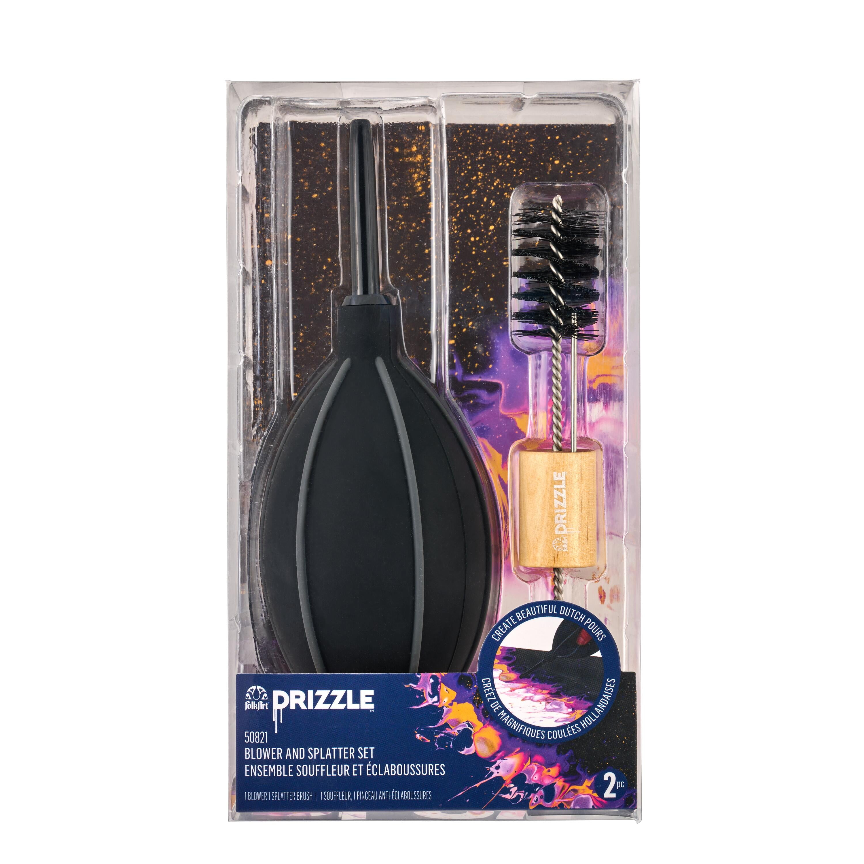 FolkArt Drizzle Blower and Splatter Set, Durable Tools for Fluid Paint ...