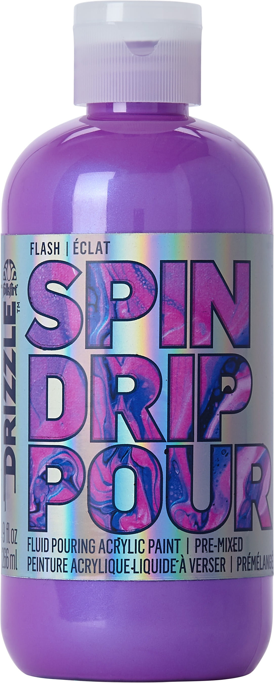 FolkArt Drizzle Flash Pre-Mixed Fluid Pouring Acrylic Paint, Opti ...