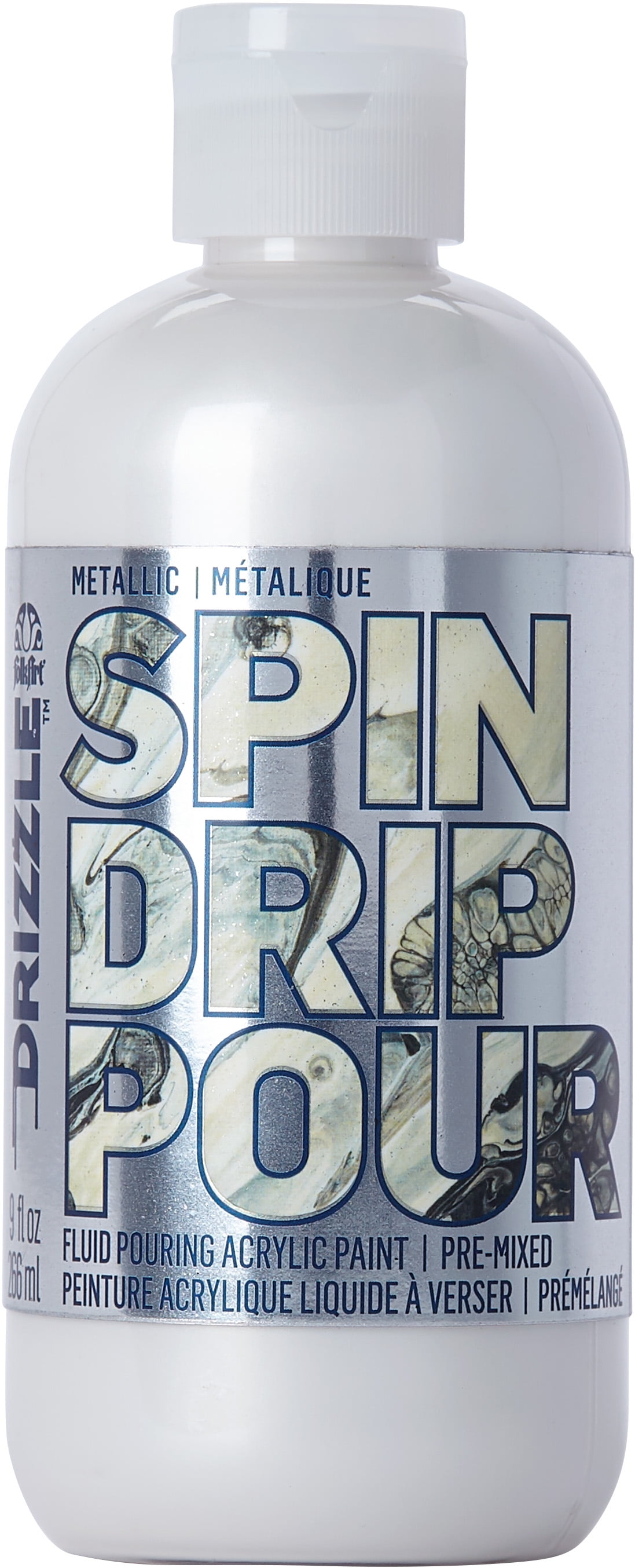 FolkArt Drizzle Metallic Pre-Mixed Fluid Pouring Acrylic Paint, Cloud ...