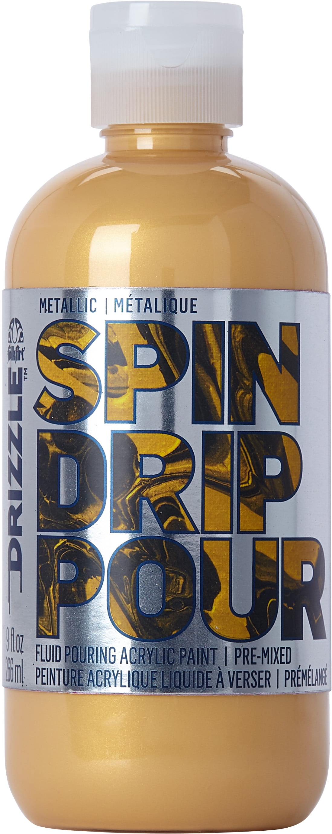 FolkArt Drizzle Metallic Pre-Mixed Fluid Pouring Acrylic Paint, Heart ...