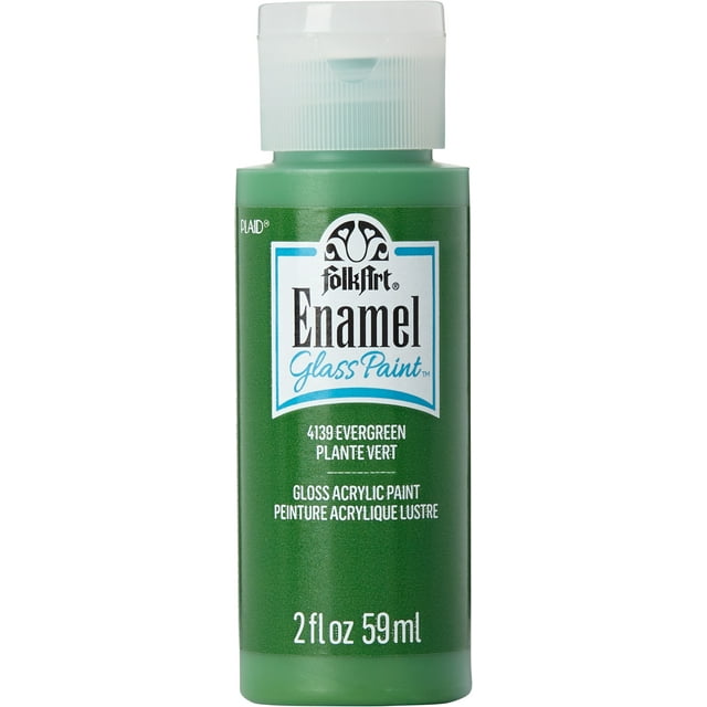 FolkArt Enamel Acrylic Craft Paint, Gloss Finish, Evergreen, 2 fl oz ...