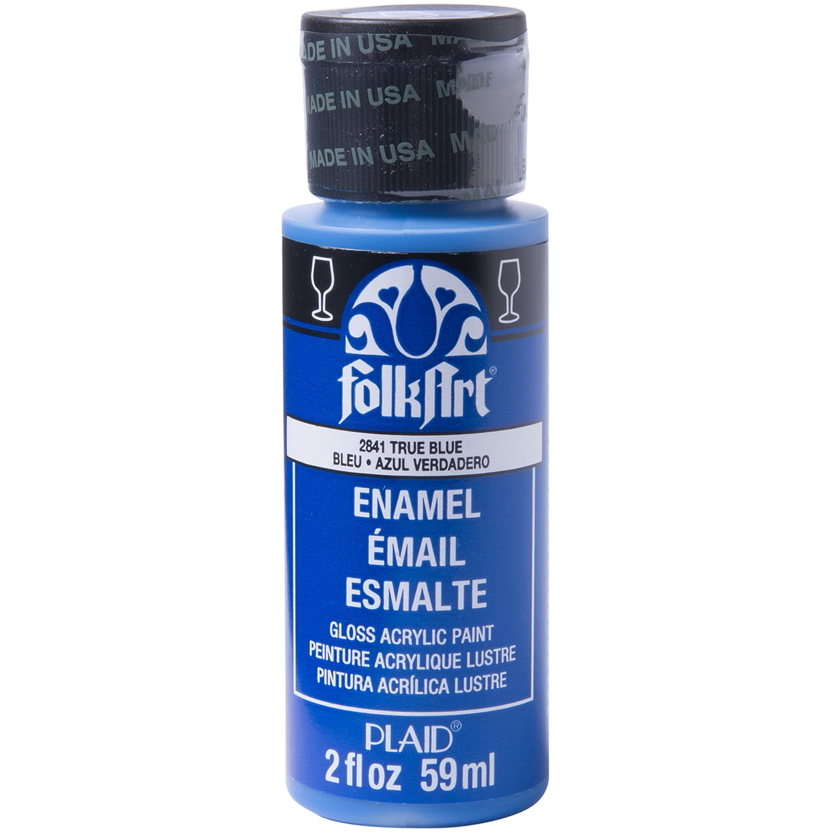 FolkArt Enamel Paint 2oz-True Blue - Walmart.com