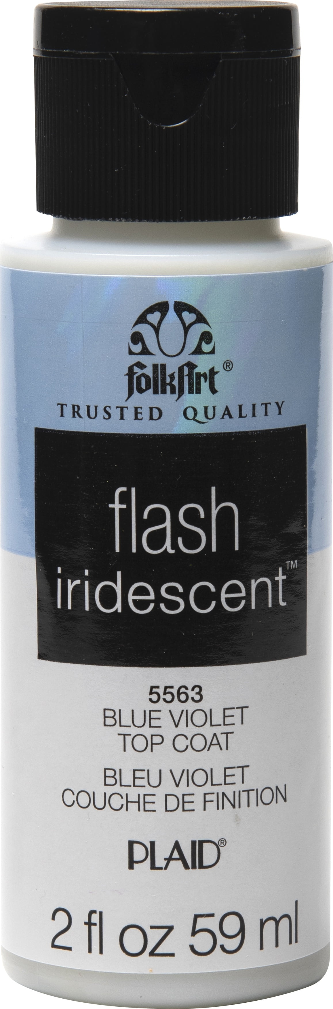 FolkArt Flash Iridescent Top Coat 2oz-Blue Violet - Walmart.com