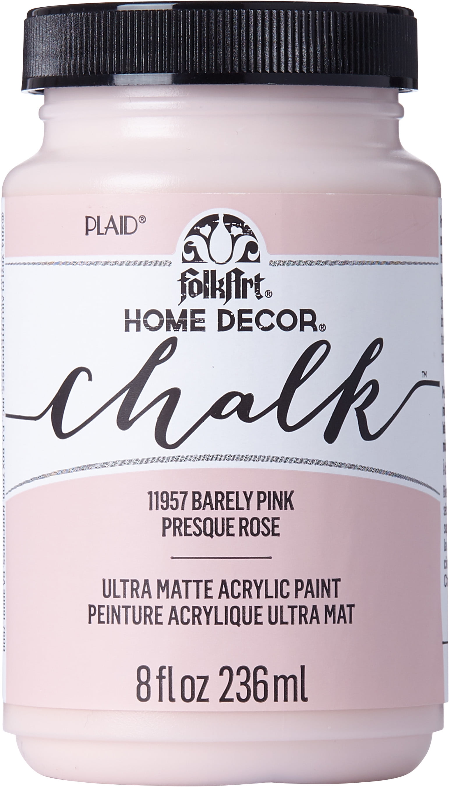 FolkArt Home Décor Chalk Acrylic Craft Paint, Barely Pink, Ultra Matte ...