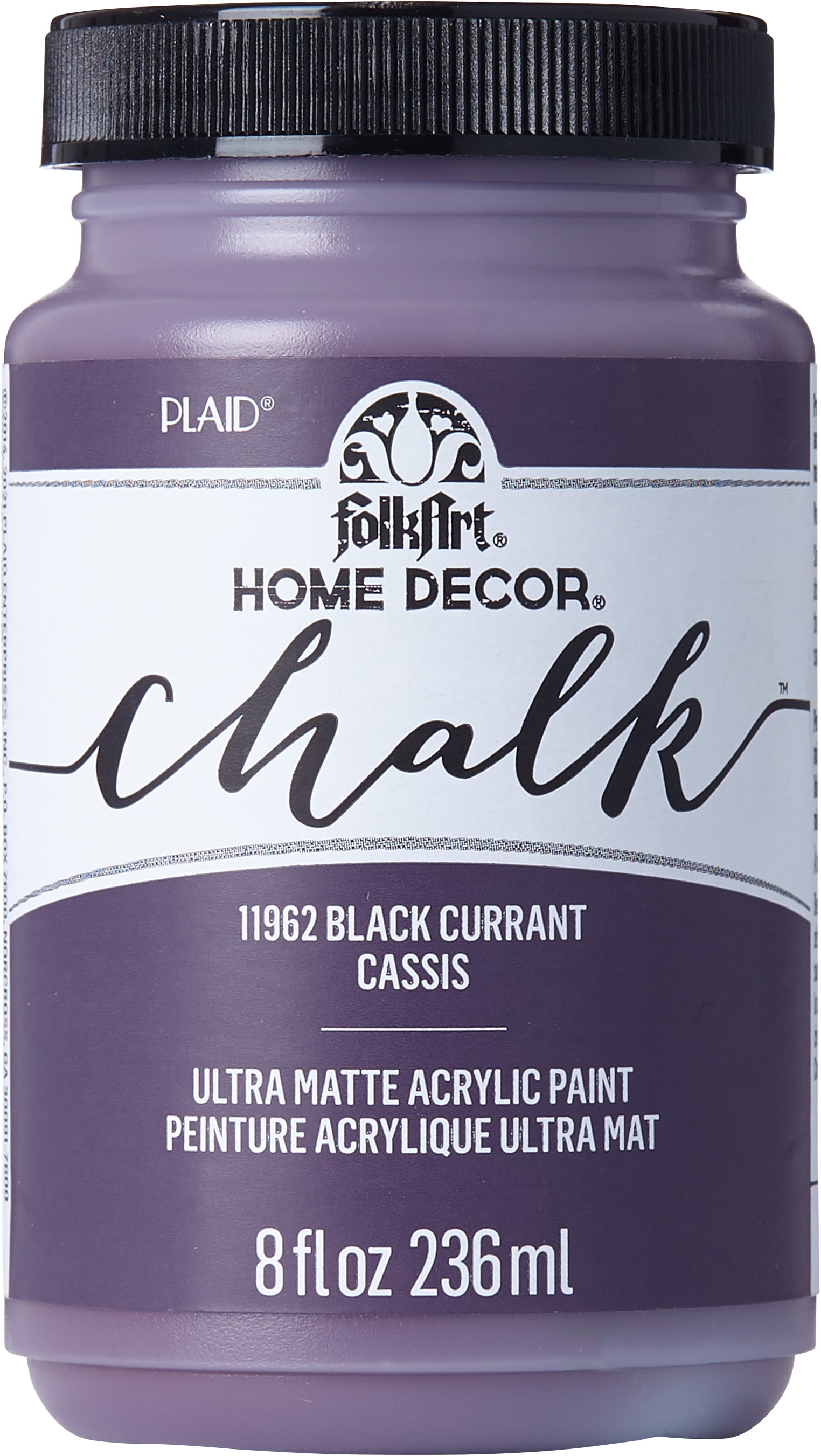 FolkArt Home Décor Chalk Acrylic Craft Paint, Black Currant, Ultra ...