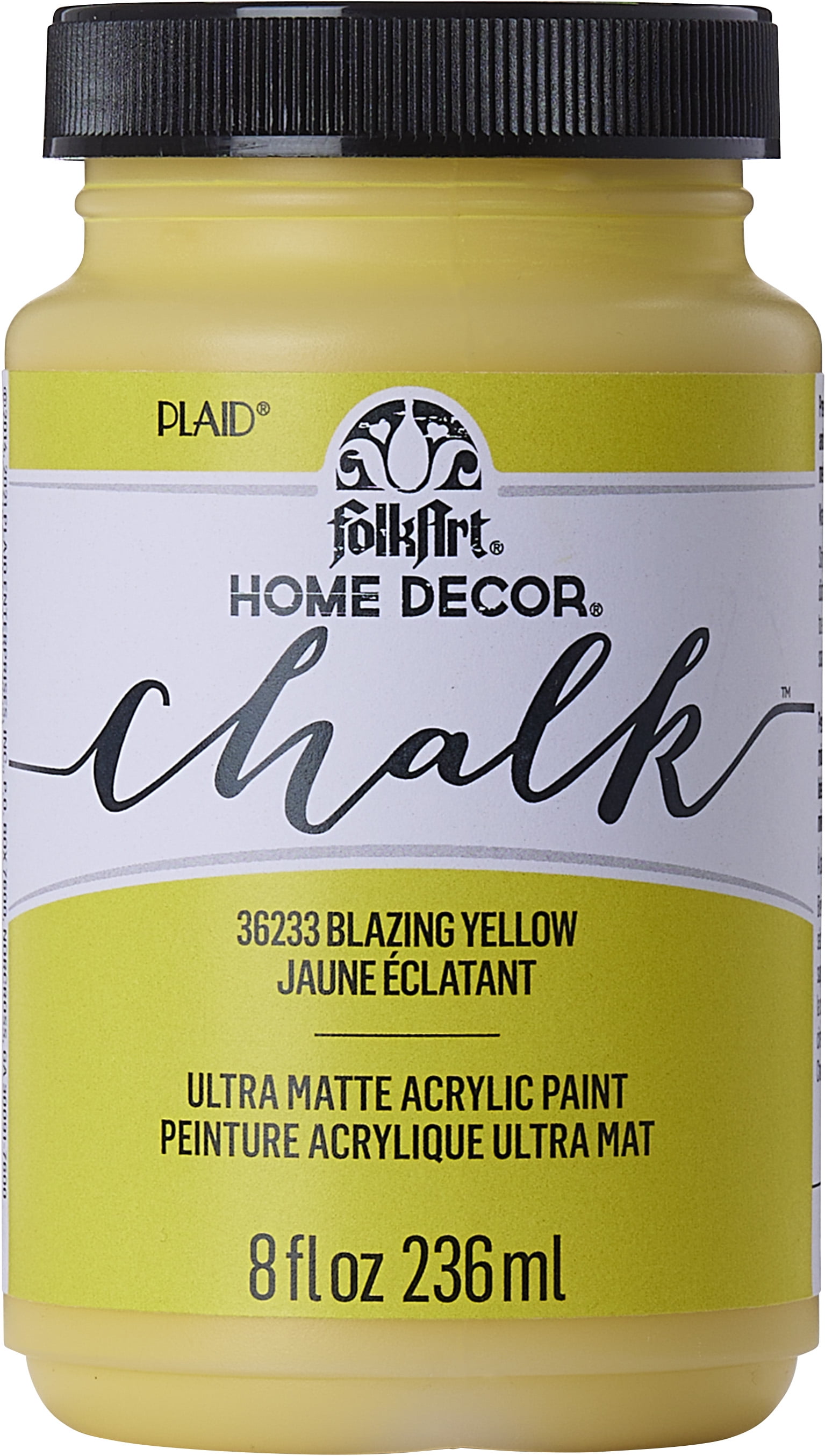 FolkArt Home Décor Chalk Acrylic Craft Paint, Blazing Yellow, Ultra ...