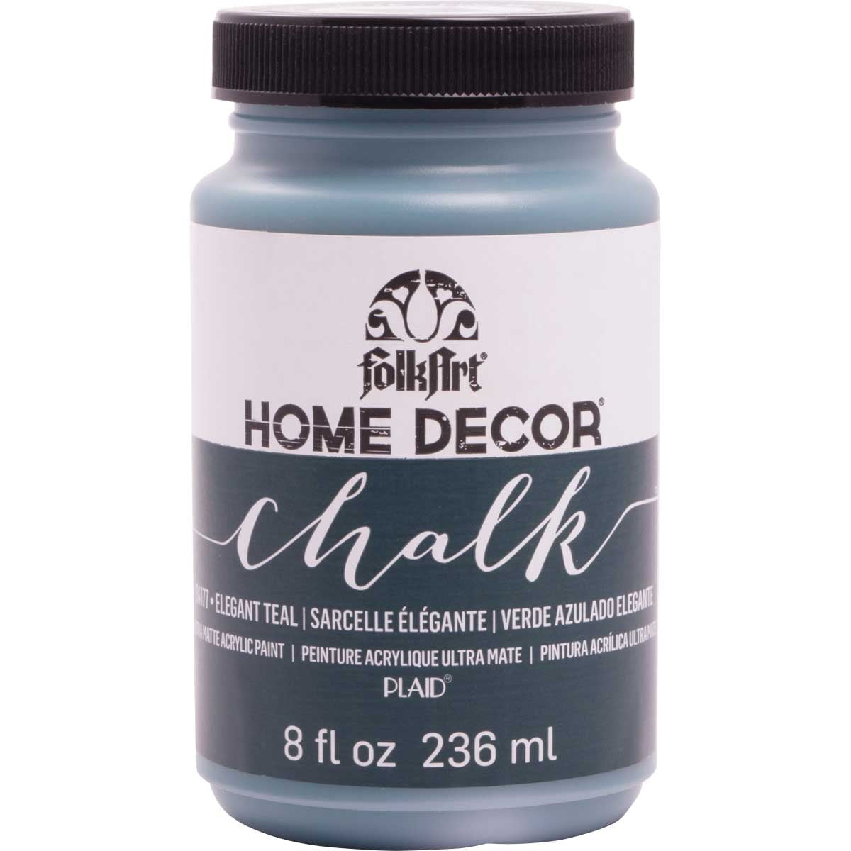 FolkArt Home Décor Chalk Acrylic Craft Paint, Elegant Teal, Ultra Matte ...