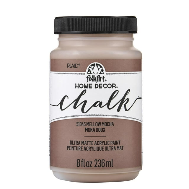 FolkArt Home Décor Chalk Acrylic Craft Paint, Mellow Mocha, Ultra Matte ...