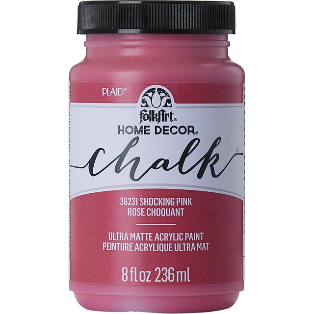 FolkArt Home Décor Chalk Acrylic Craft Paint, Shocking Pink, Ultra ...
