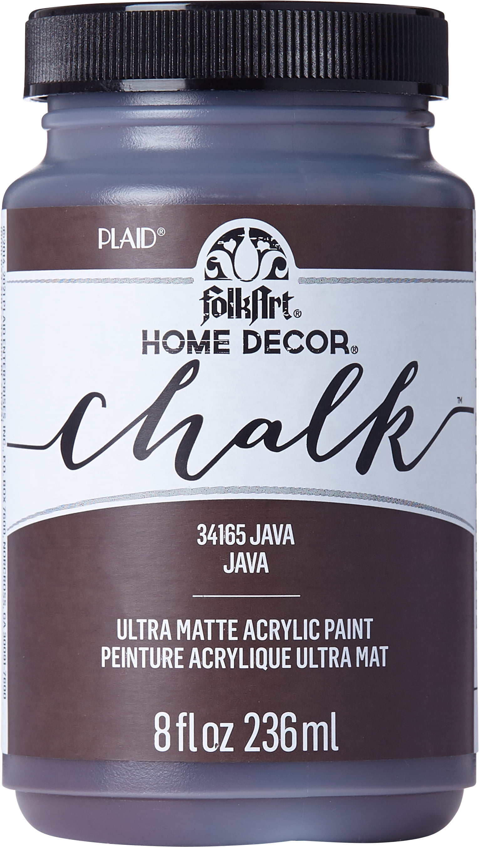 FolkArt Home Decor Chalk Paint, 8oz, Java, Ultra-Matte Finish ...
