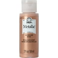 FolkArt Metallic Acrylic Craft Paint, Metallic Finish, Rose Gold, 2 fl ...