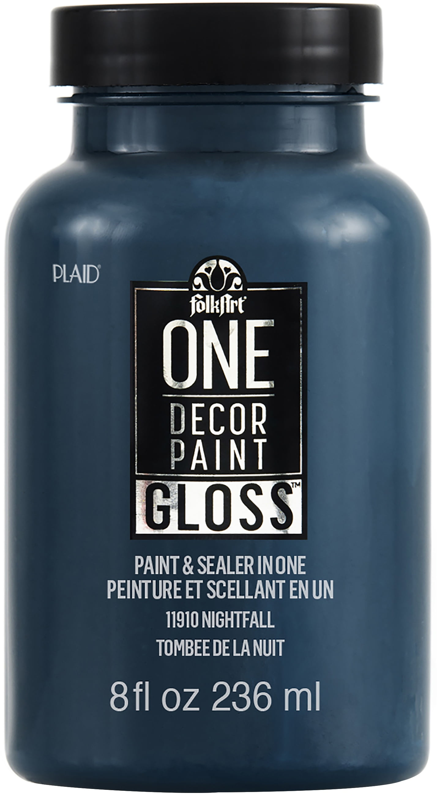FolkArt ONE Decor Gloss Paint 8oz-Nightfall - Walmart.com