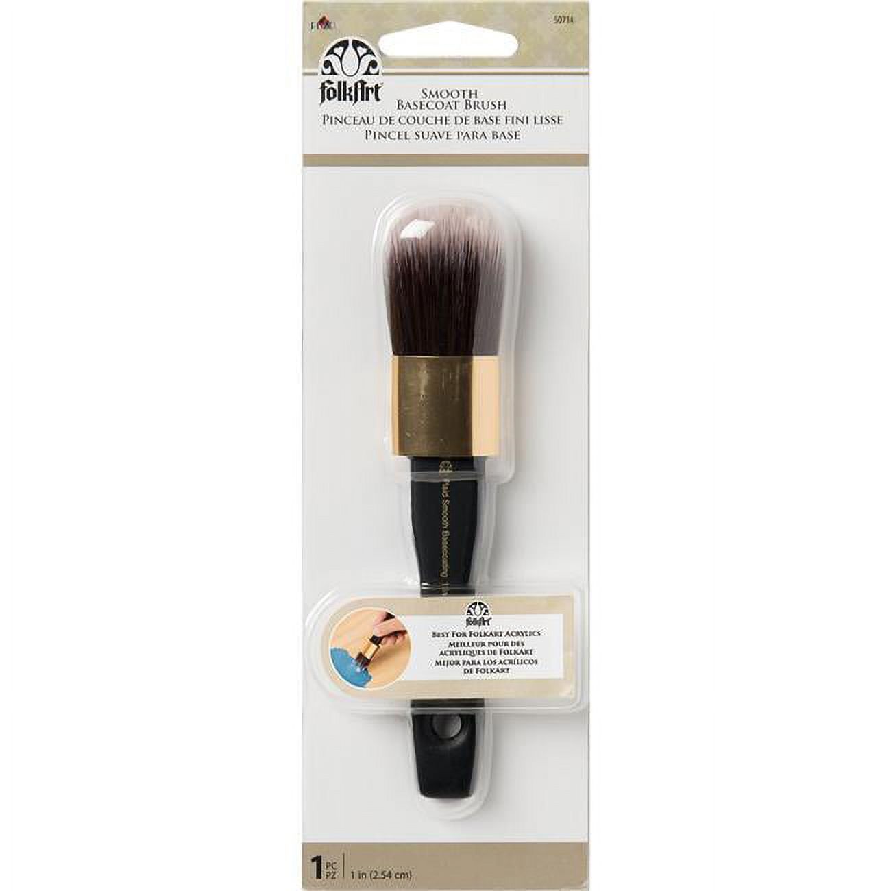 FolkArt Painting Tool Smooth Basecoat Brush-1" Width - Walmart.com