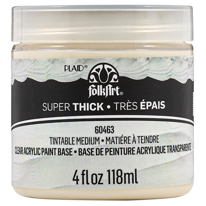 FolkArt Super Thick Acrylic Paint 4oz-Tintable Medium - Walmart.com