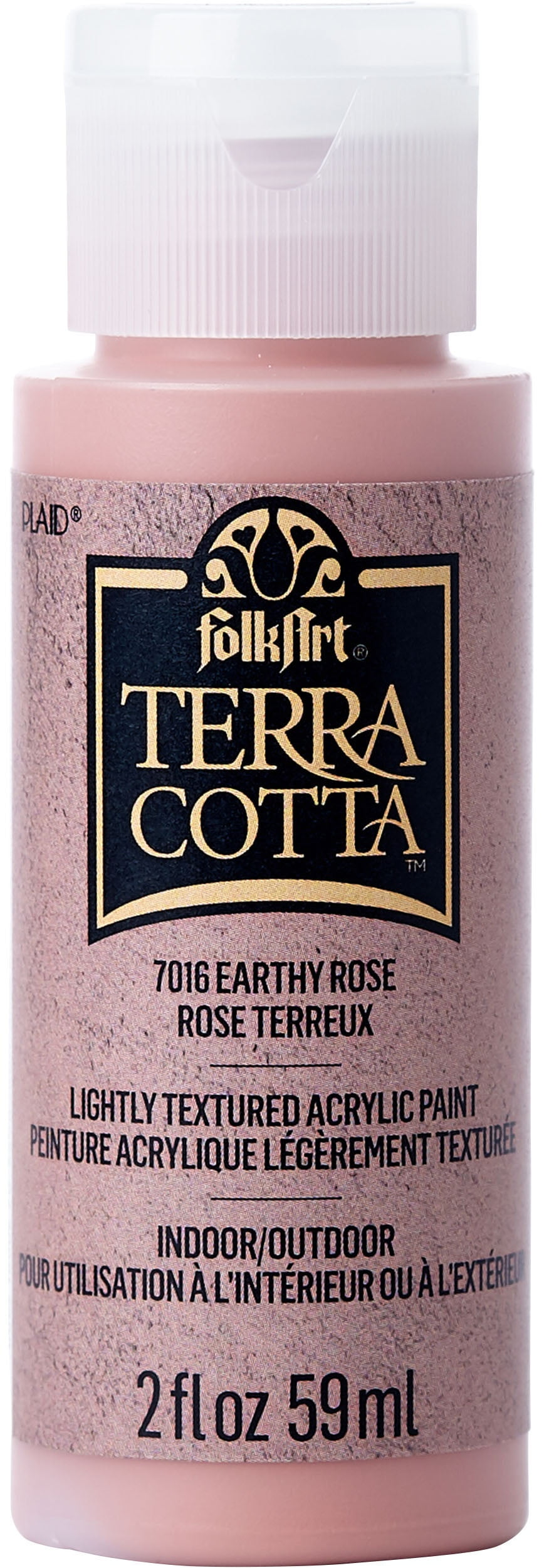 FolkArt Terra Cotta Acrylic Paint 2oz-Earthy Rose - Walmart.com
