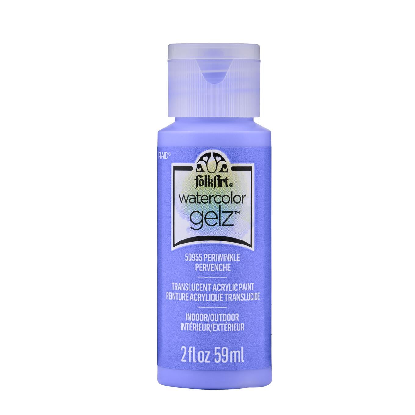 FolkArt Watercolor Gelz Acrylic Craft Paint, Periwinkle, 2 fl oz ...