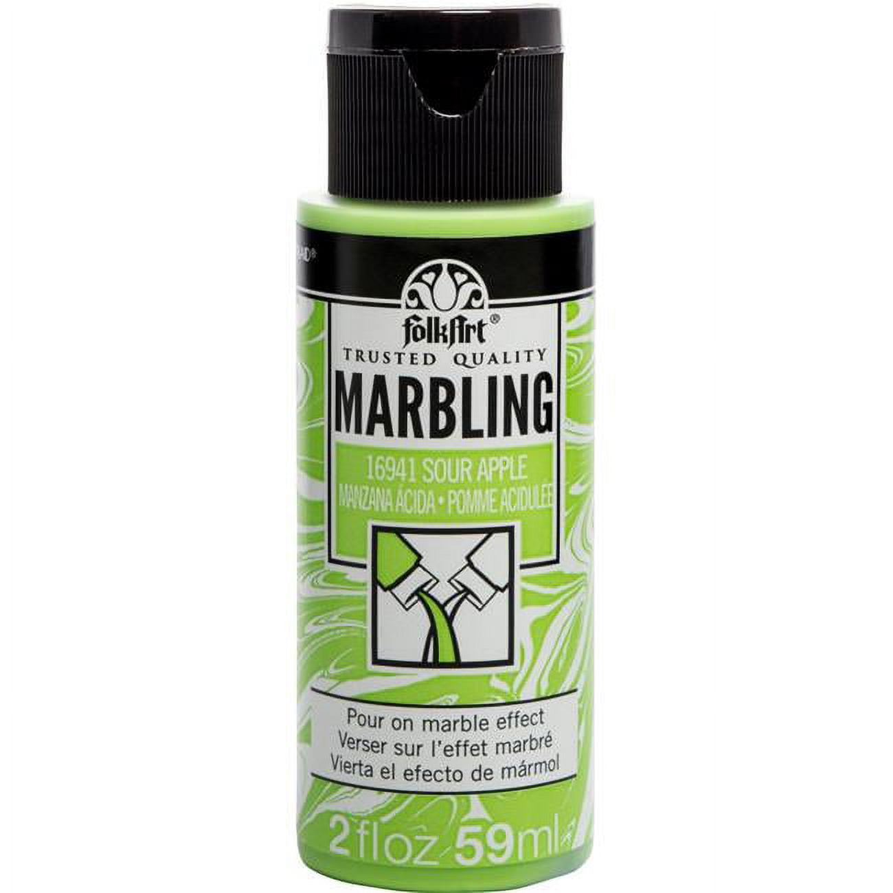 Folkart Marbling Paint 2Oz-Sour Apple - Walmart.com