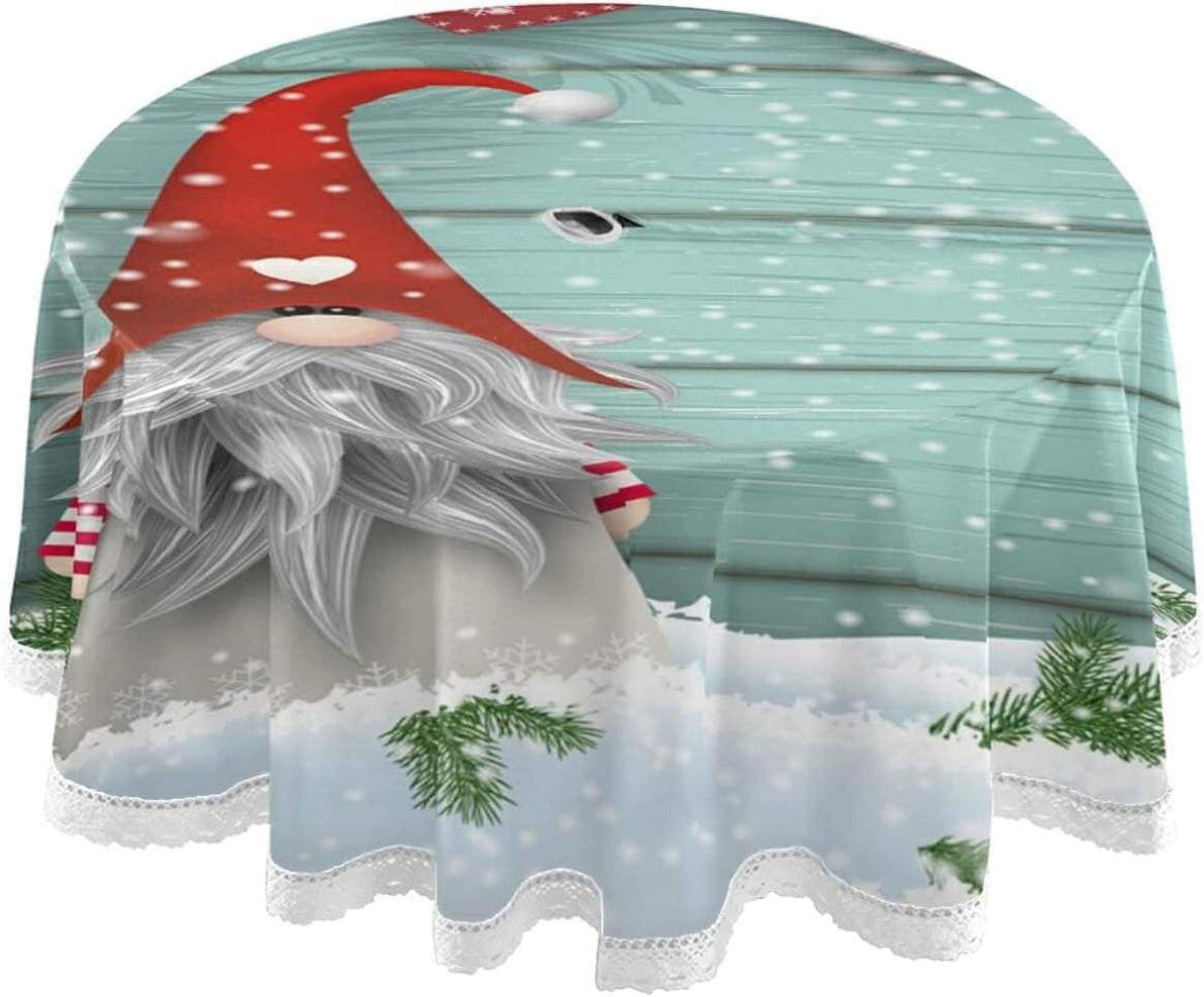 Folklore Elves Tomte Traditional Gnome Santa Claus Teal Wood Wall Round ...