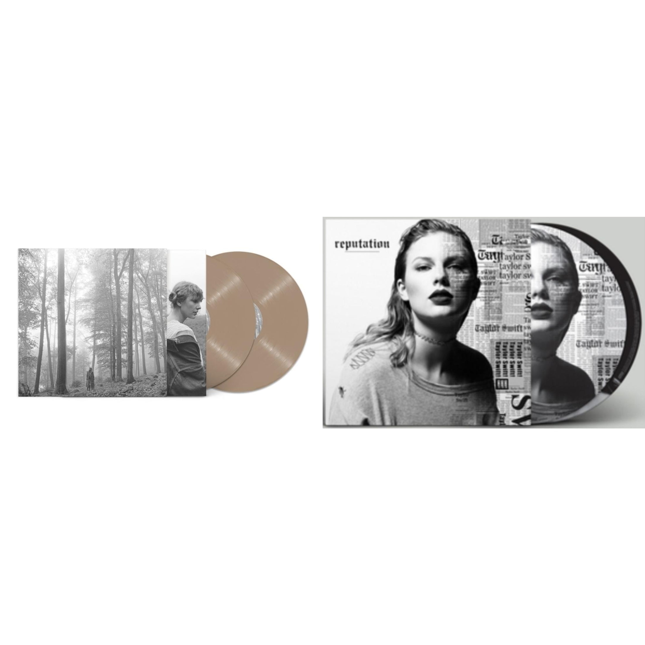 Folklore (X) (Beige Vinyl/2LP) & Reputation (Picture Disc) - Walmart.com