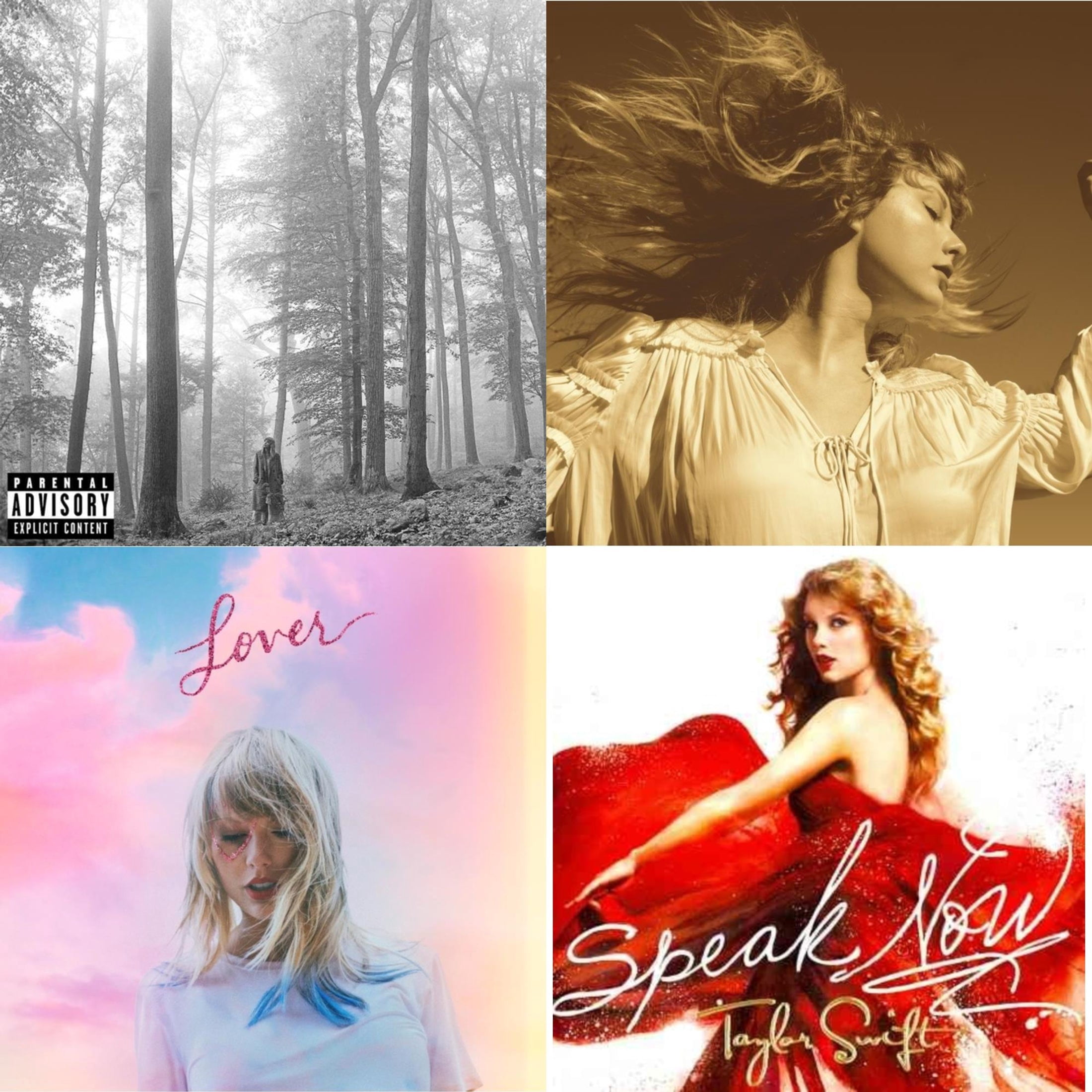 Folklore (X) & Fearless (Taylor's Version) (2CD) & Lover (Deluxe ...