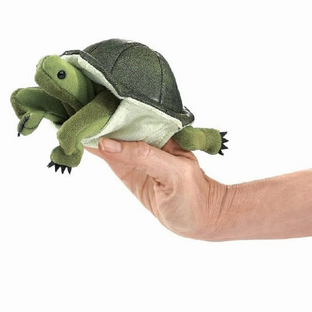 Folkmanis Puppets Mini Turtle Finger Puppet - Walmart Business Supplies
