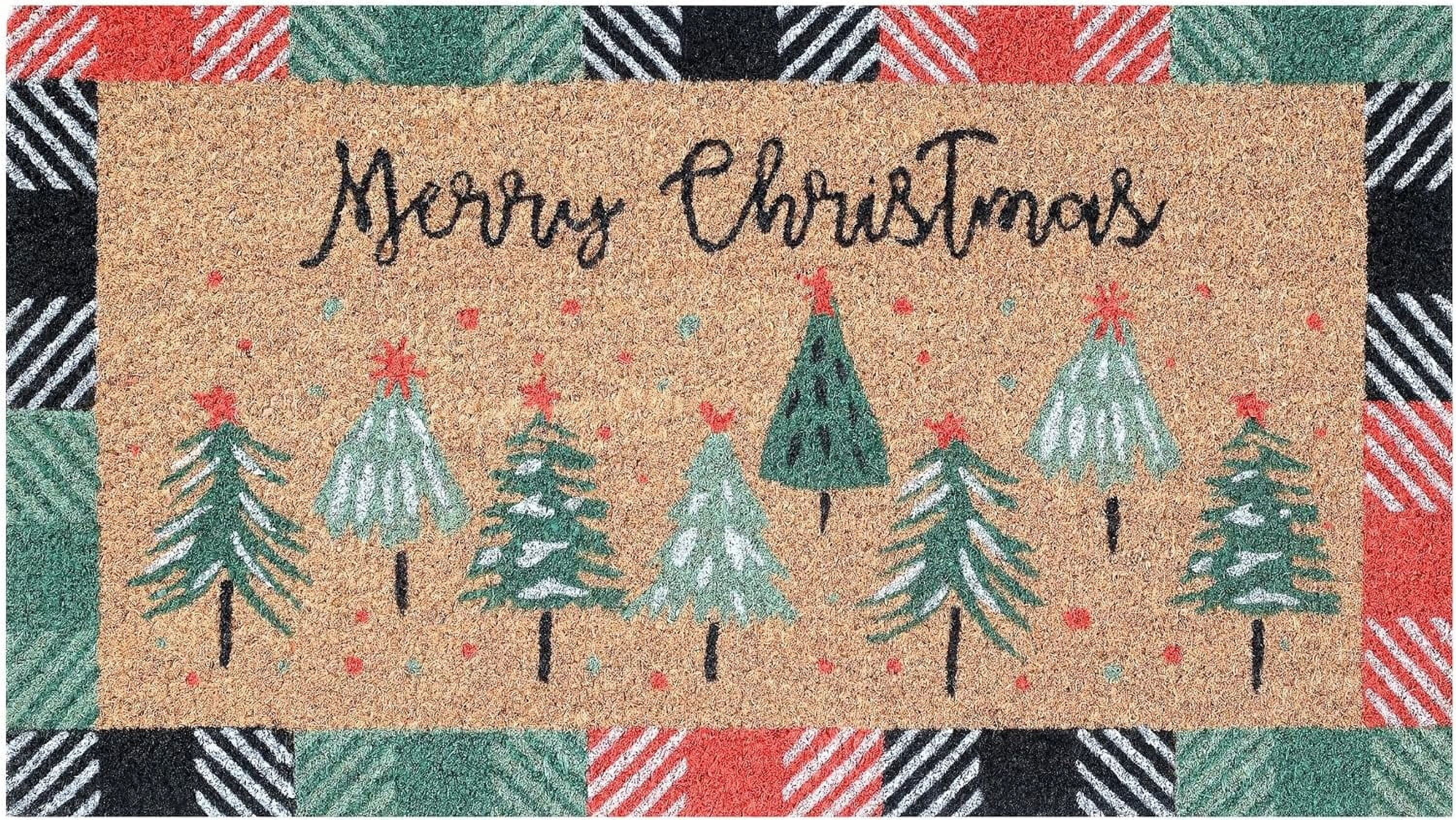 Folkulture Christmas Door Mat Outdoor, Eco Friendly Christmas Door Mats ...